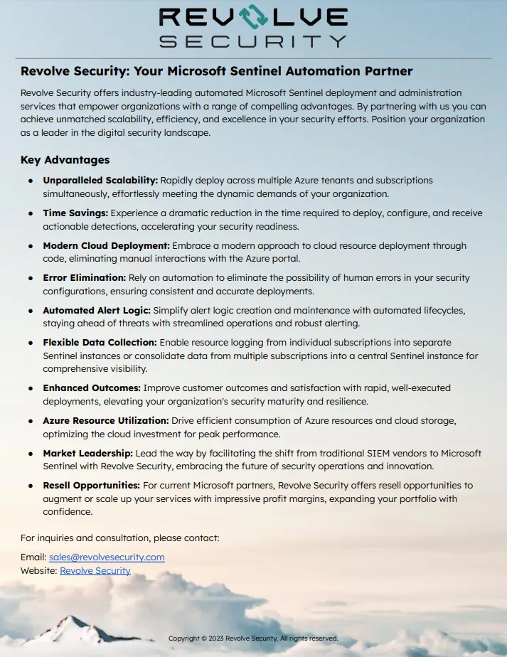 Services – Revolve Security